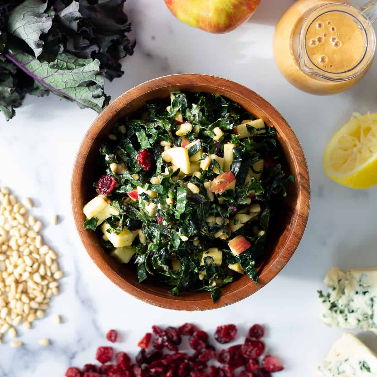 Kale-Apple Salad [with Cranberries and Pine Nuts] | Edible Times